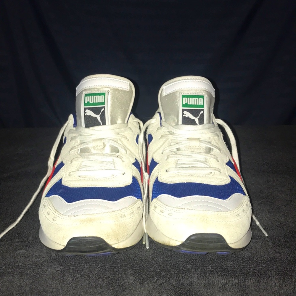 Puma R-System Men's Red, White & Blue Sneakers 9.5 - Gem